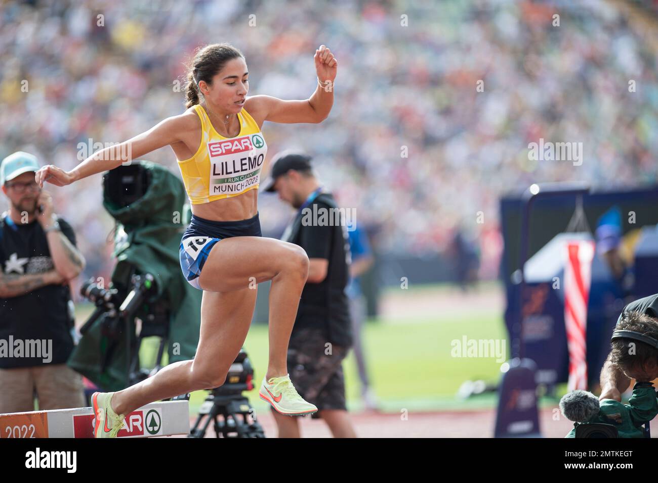 Emilia LILLEMO participating in the 3000m steeplechase of the European ...