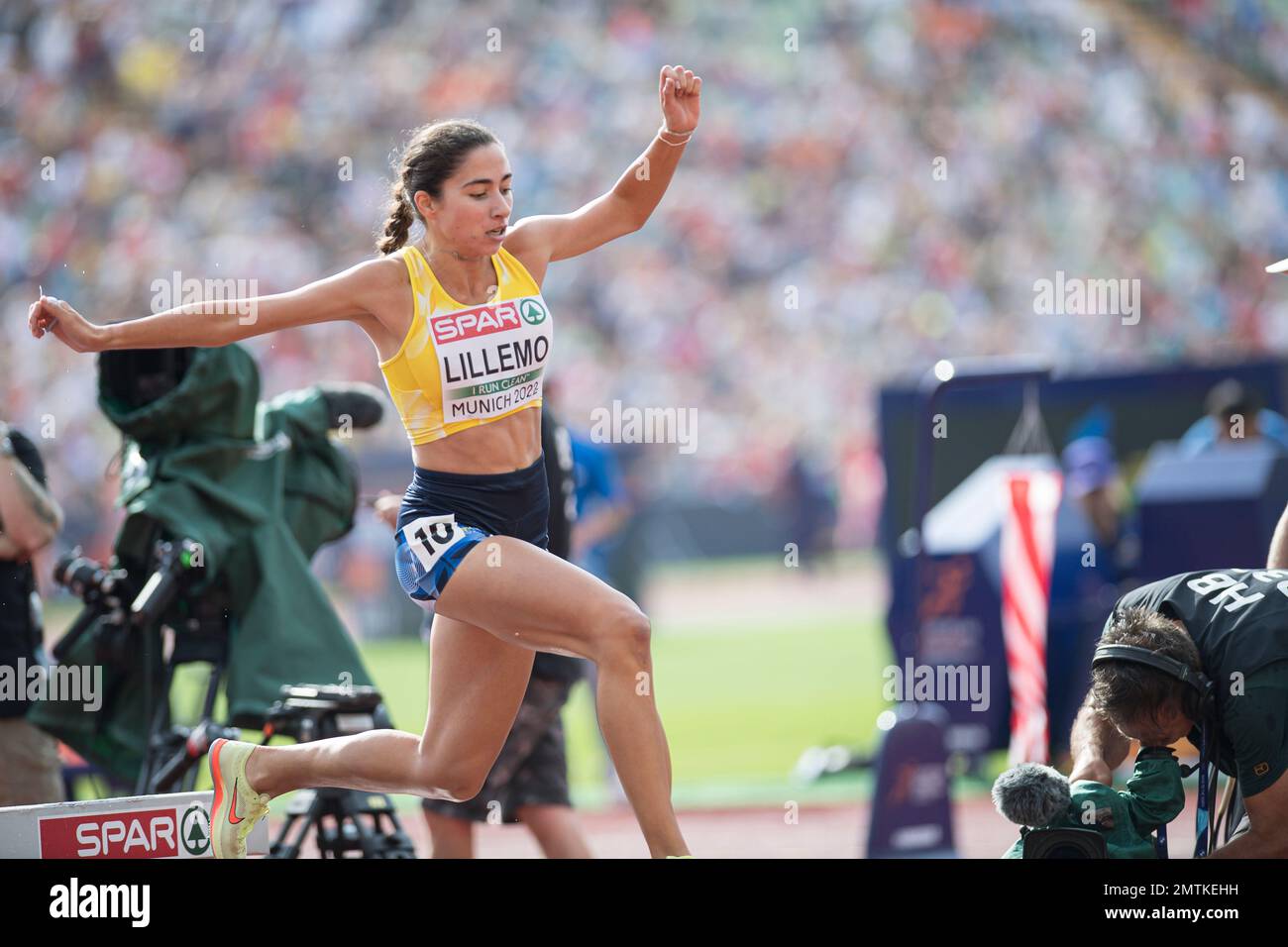Emilia LILLEMO participating in the 3000m steeplechase of the European ...