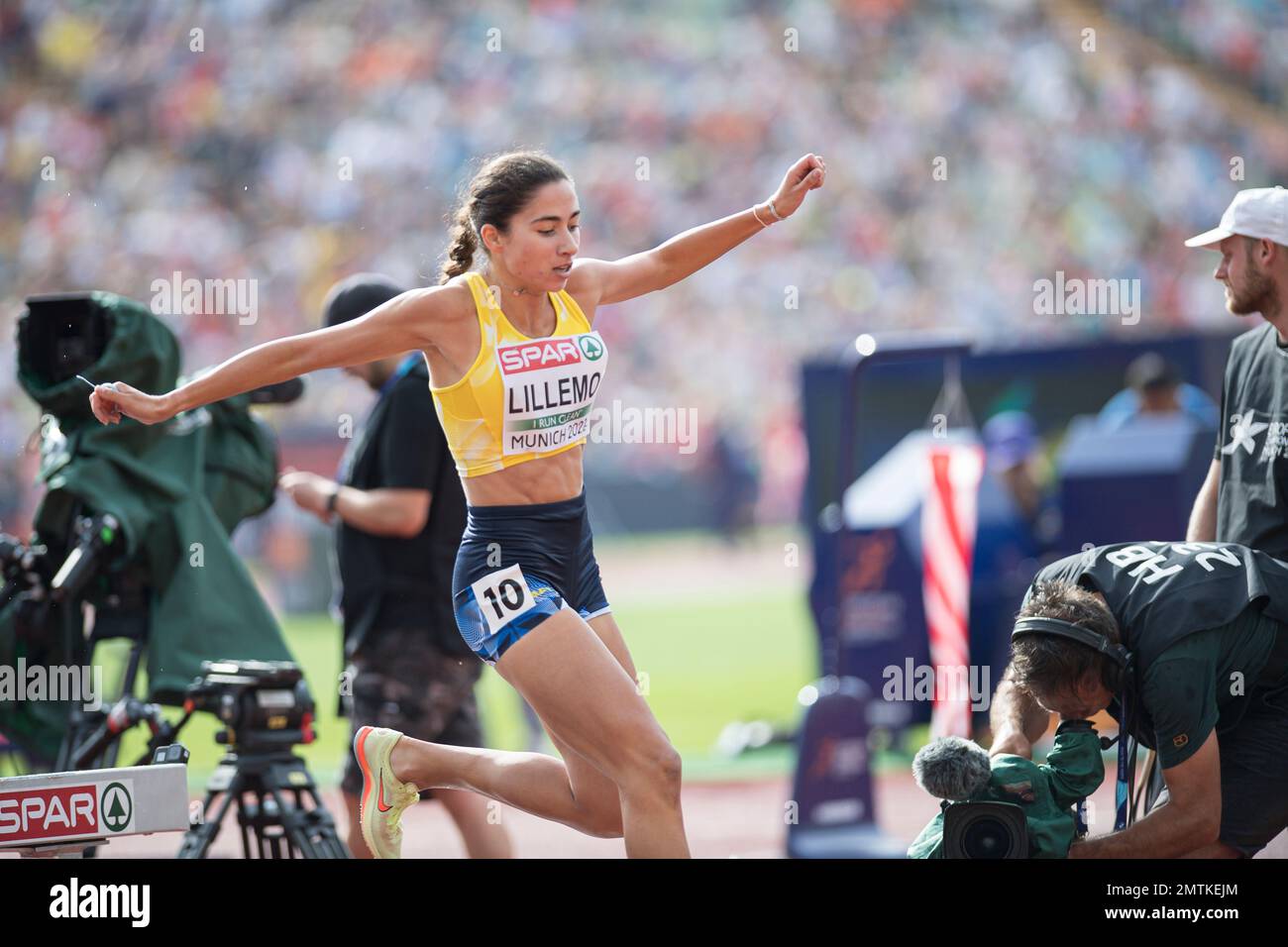 Emilia LILLEMO participating in the 3000m steeplechase of the European ...