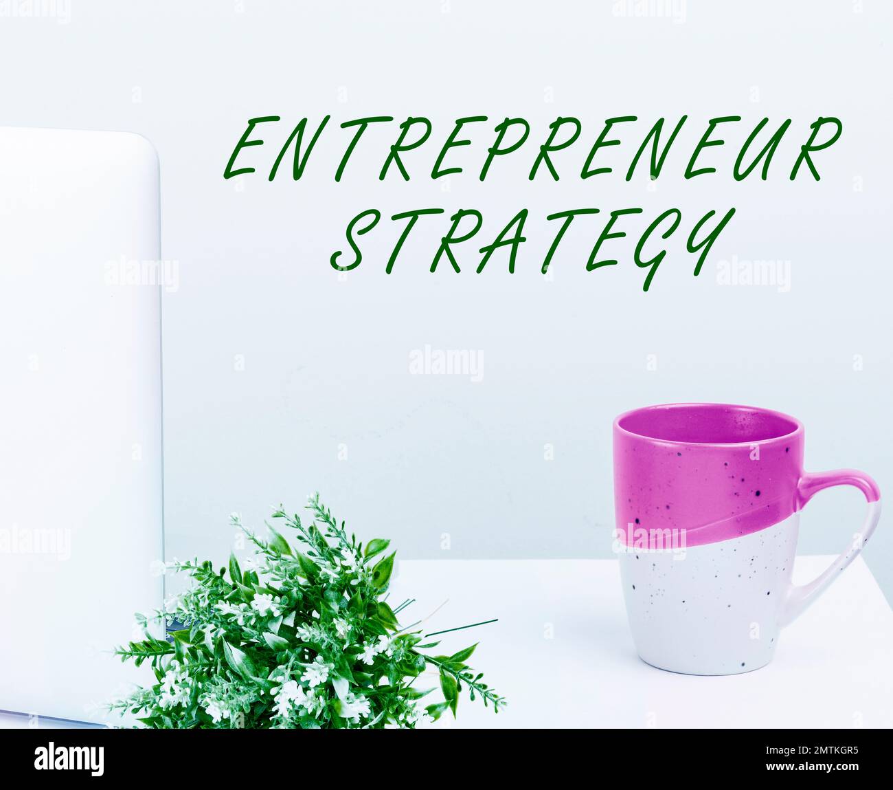 Text caption presenting Entrepreneur Strategy. Business approach New ...