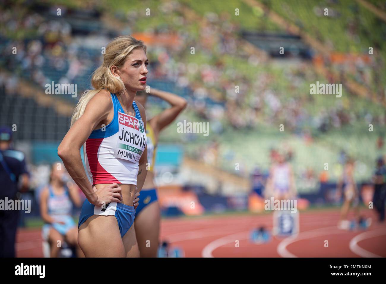 Nikoleta JÍCHOVÁ participating in the 400 meters hurdles of the ...