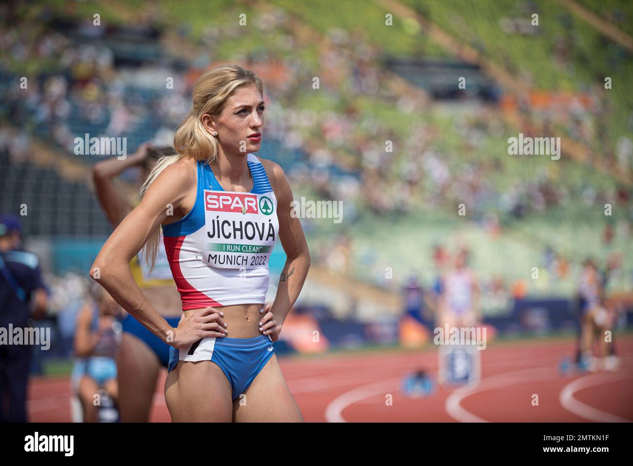 Nikoleta JÍCHOVÁ participating in the 400 meters hurdles of the ...