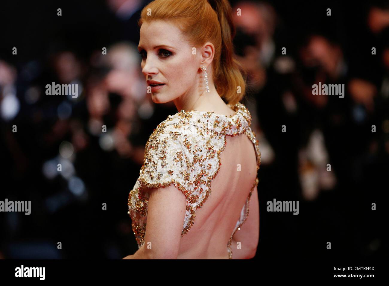 Member of jury Jessica Chastain poses for photographers upon arrival at ...