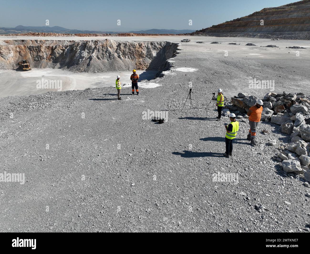 Aerial view open pit limestone hi-res stock photography and images - Alamy