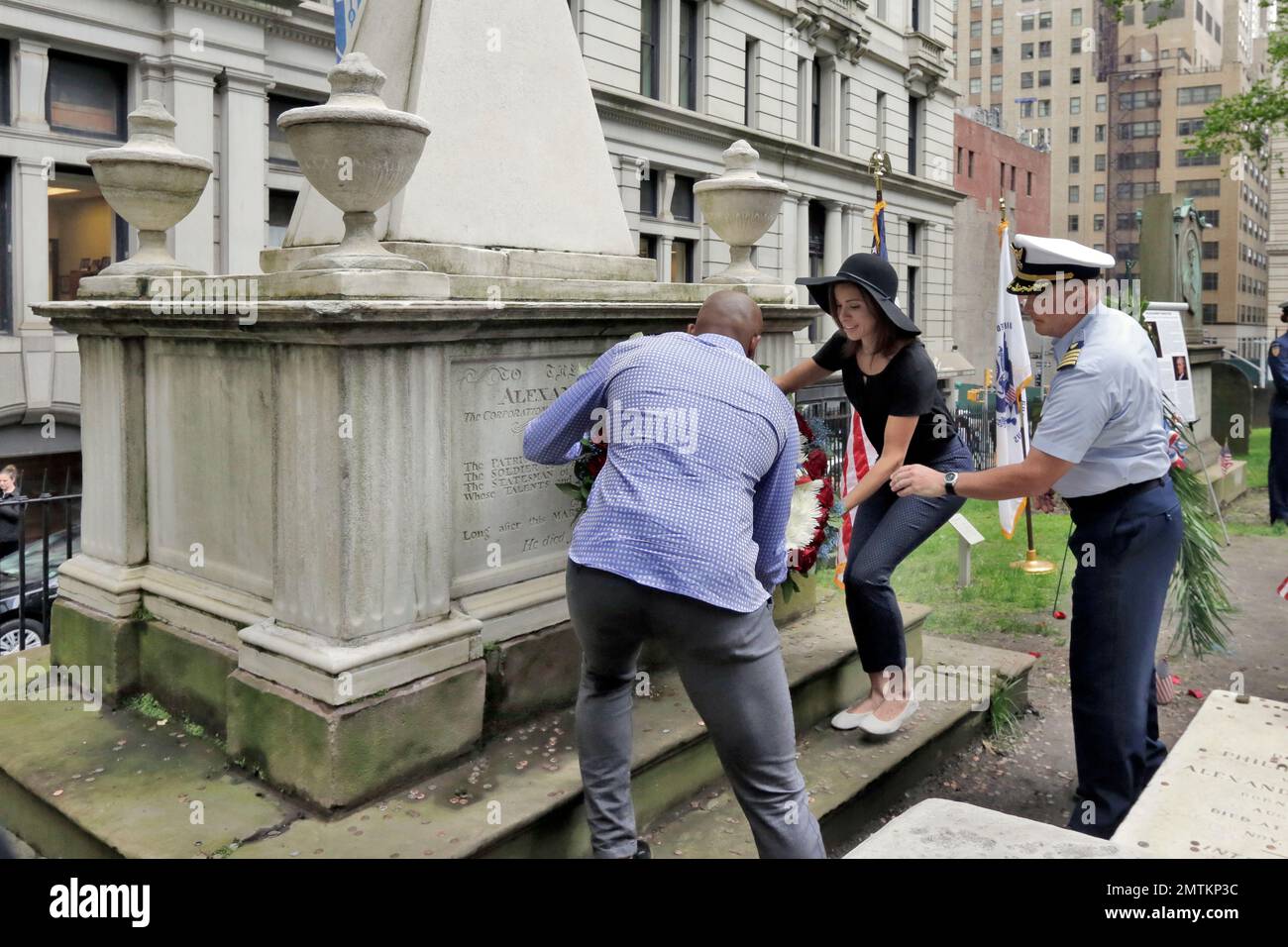 Brandon Victor Dixon, left, and Lexi Lawson, from the cast of Broadway ...