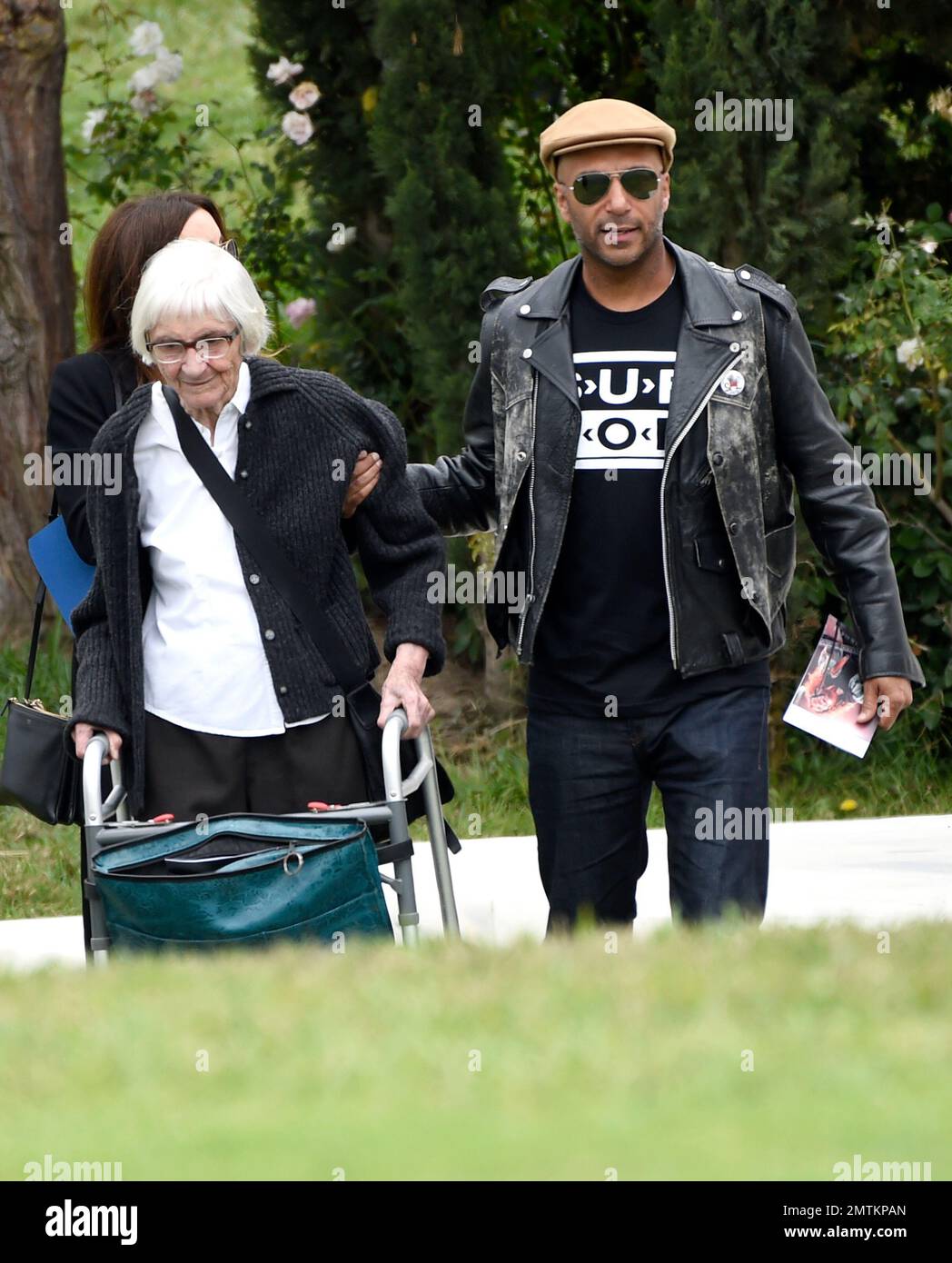 Musician Tom Morello, right, and his mother Mary Morello attend a ...