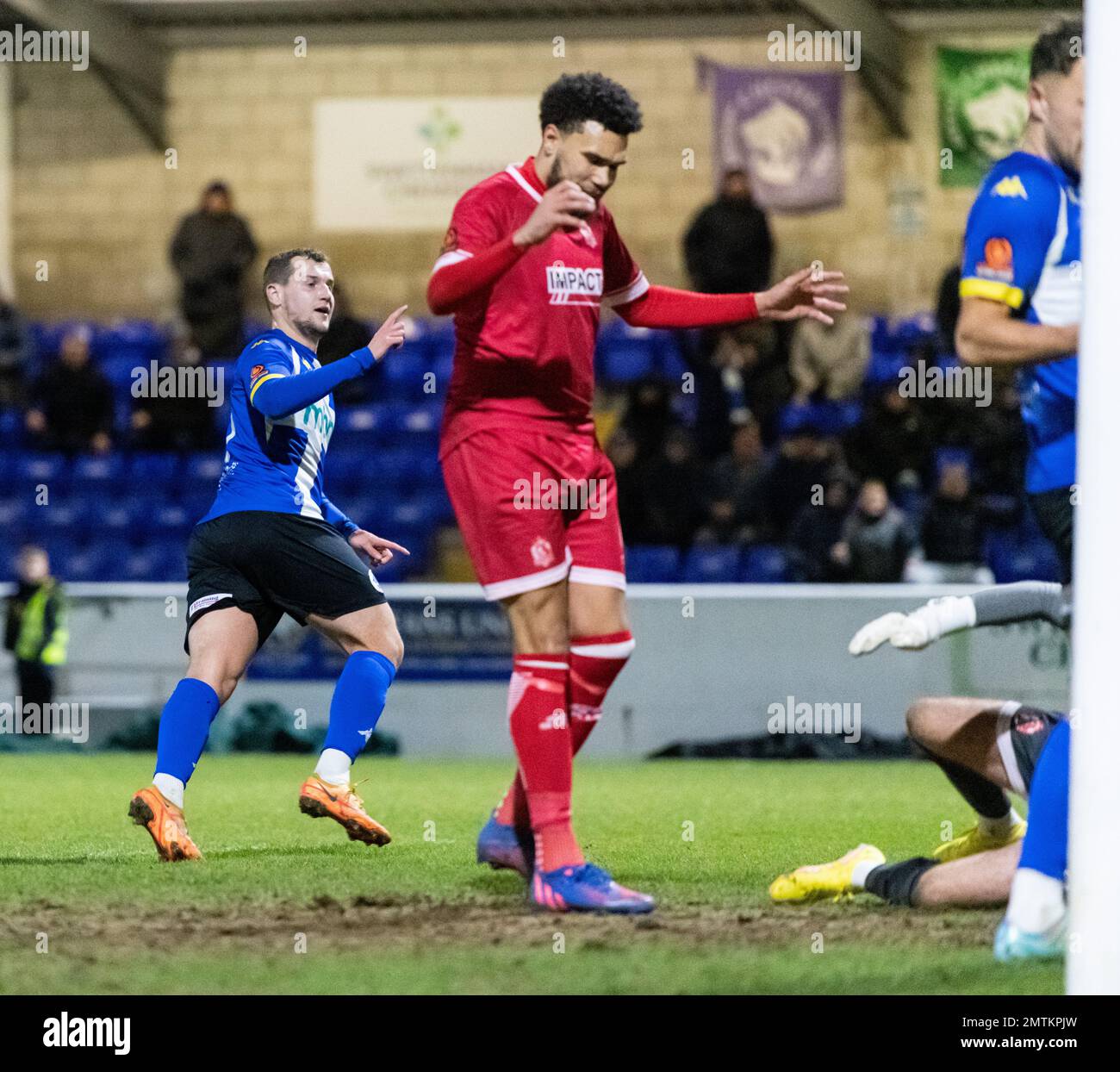 Chester, Cheshire, England. 31th January 2023. Chester's Anthony Dudley ...
