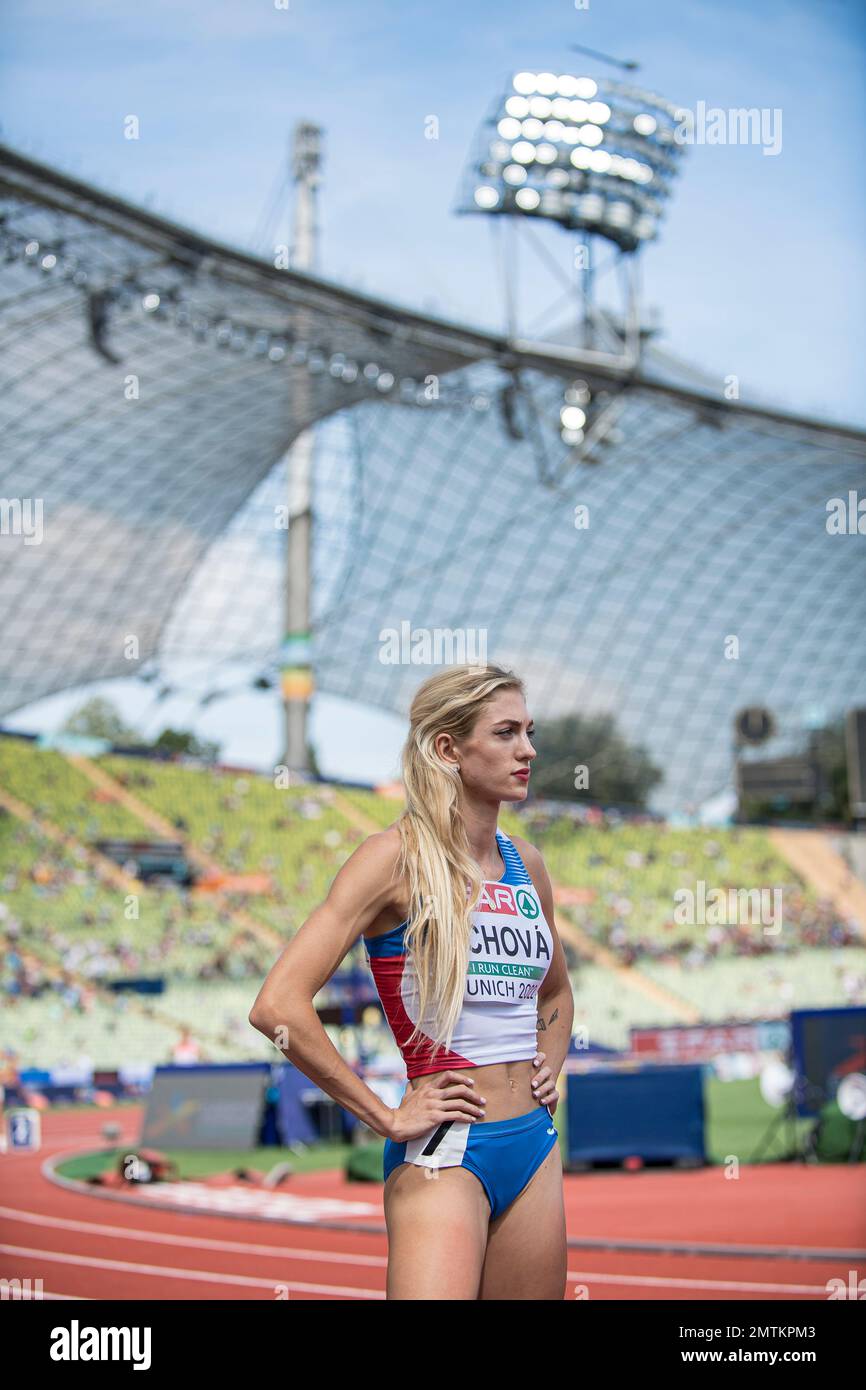 Nikoleta JÍCHOVÁ participating in the 400 meters hurdles of the ...