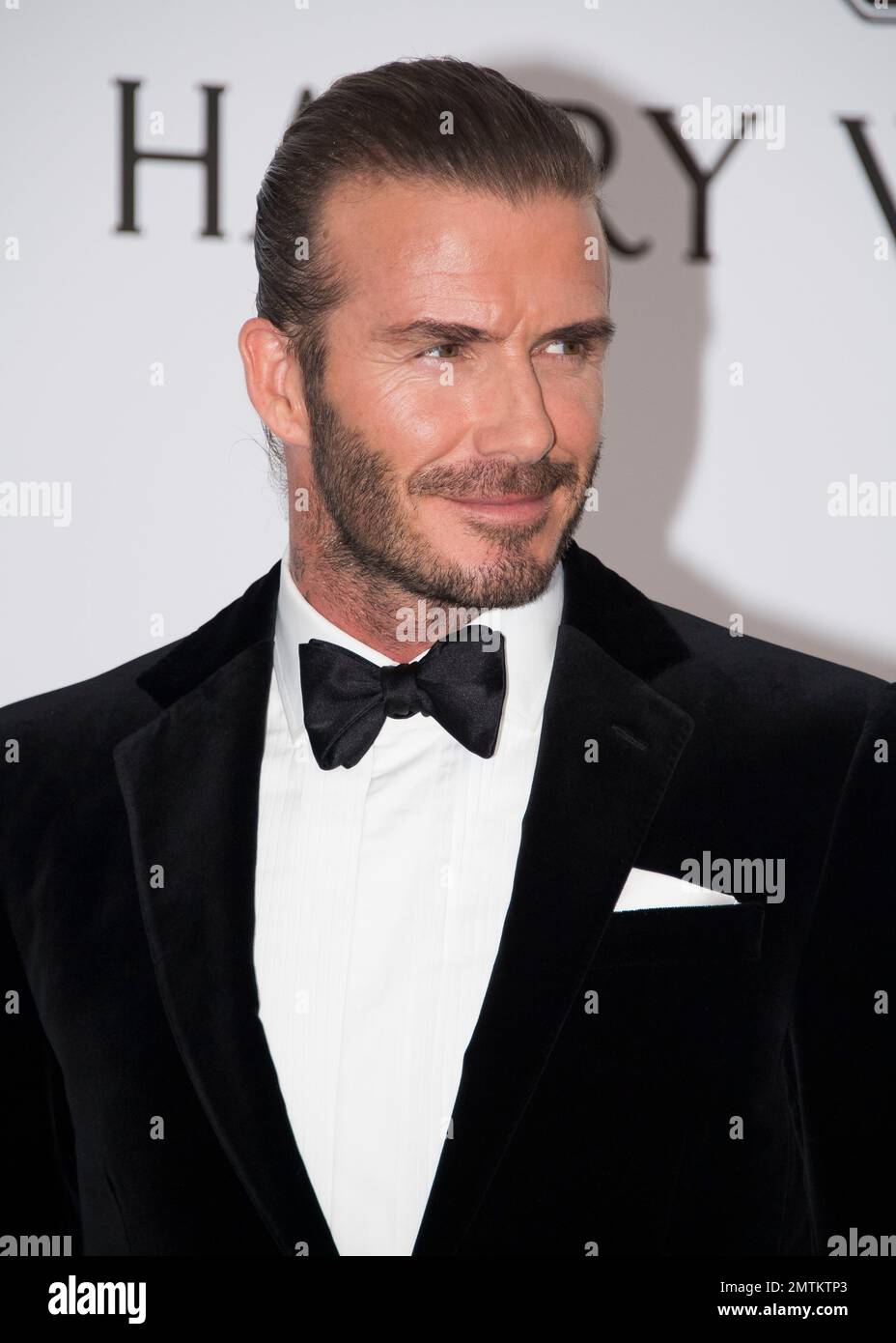 David Beckham poses for photographers upon arrival at the amfAR charity ...