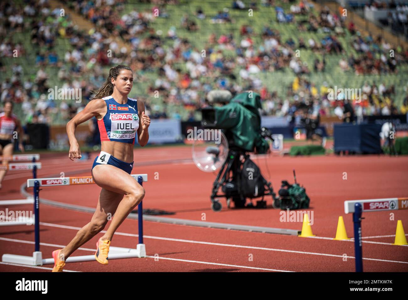 Amalie Iuel Participating In The 400 Meters Hurdles Of The European