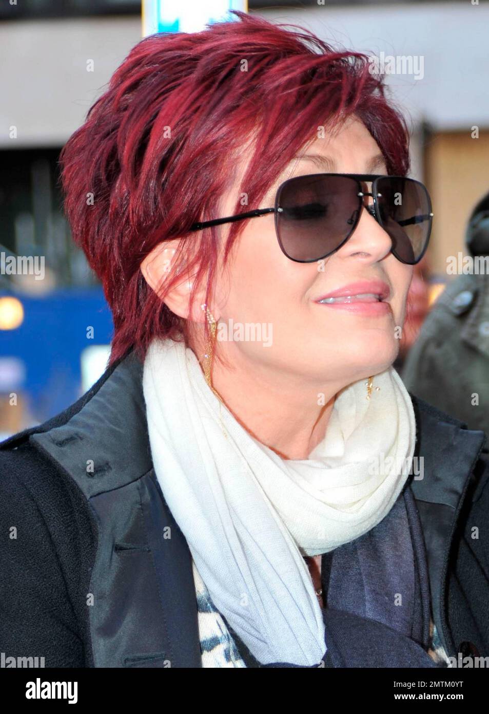 Sharon Osbourne arrives to London's GMTV studio and BBC Radio 2. Sharon ...