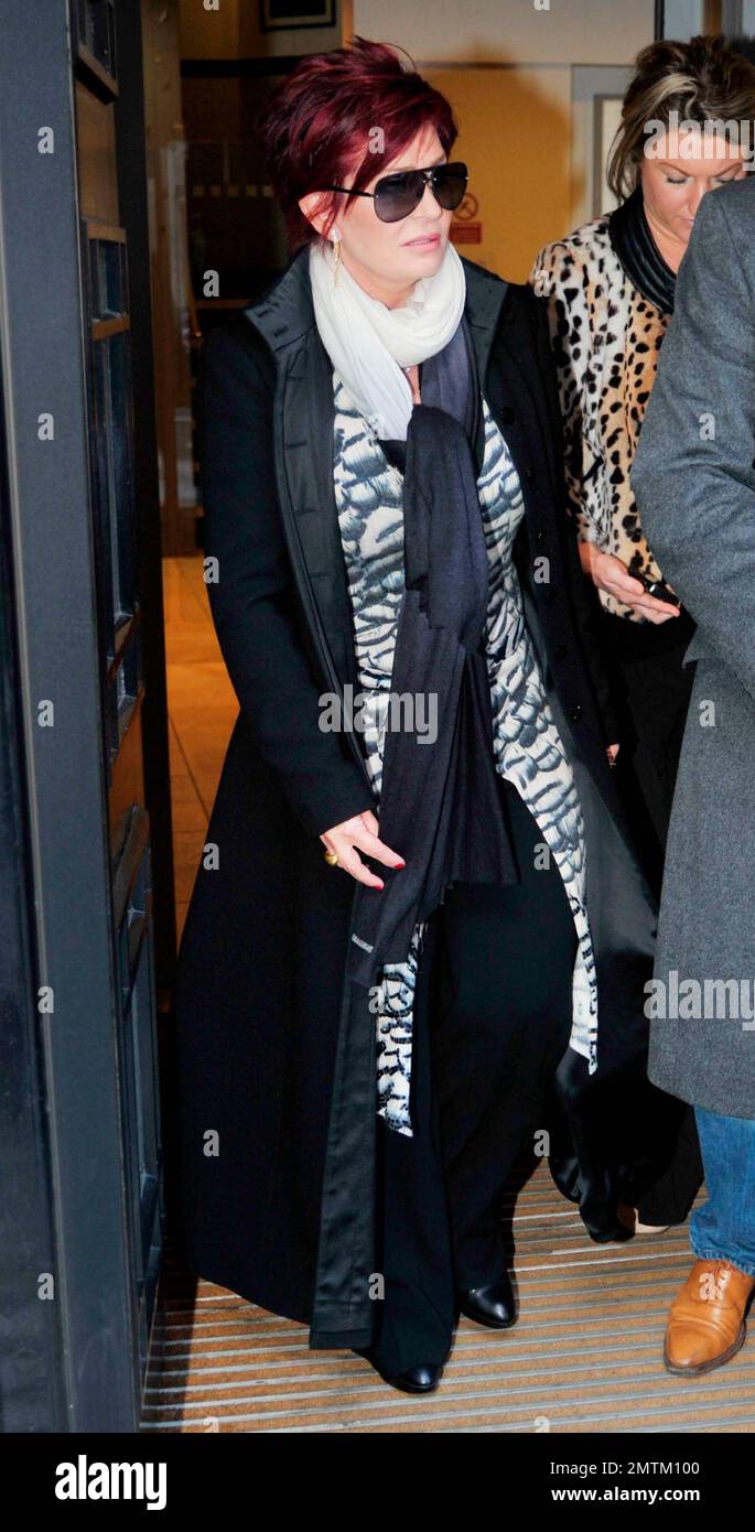 Sharon Osbourne arrives to London's GMTV studio and BBC Radio 2. Sharon ...