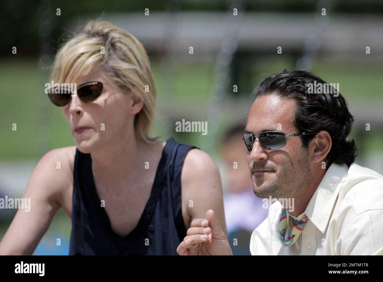 Doting mom Sharon Stone looks like she's having as much fun as her son ...