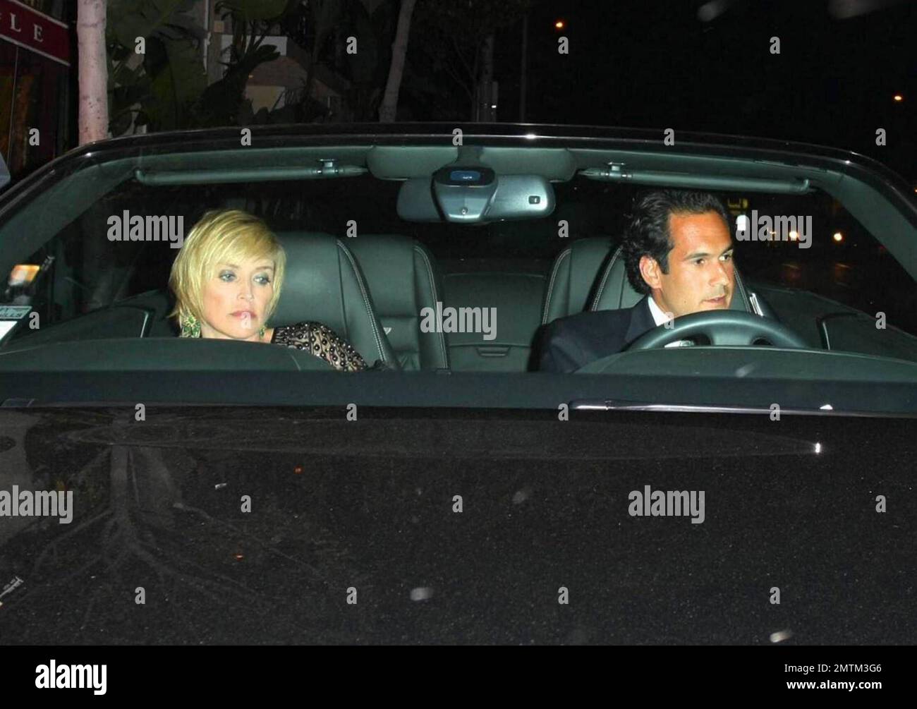 Sharon Stone wears a very ornate mini dress as she leaves the ...