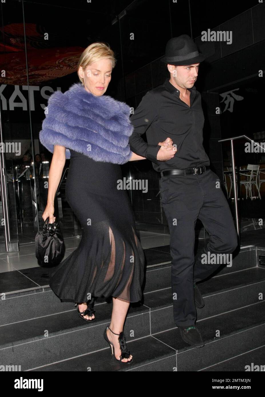 Actress Sharon Stone looks a bit tired as she heads out for dinner at ...