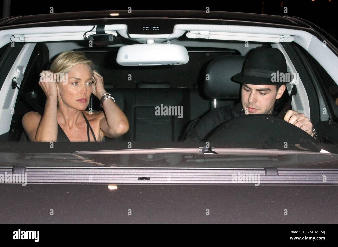 Actress Sharon Stone looks a bit tired as she heads out for dinner at ...