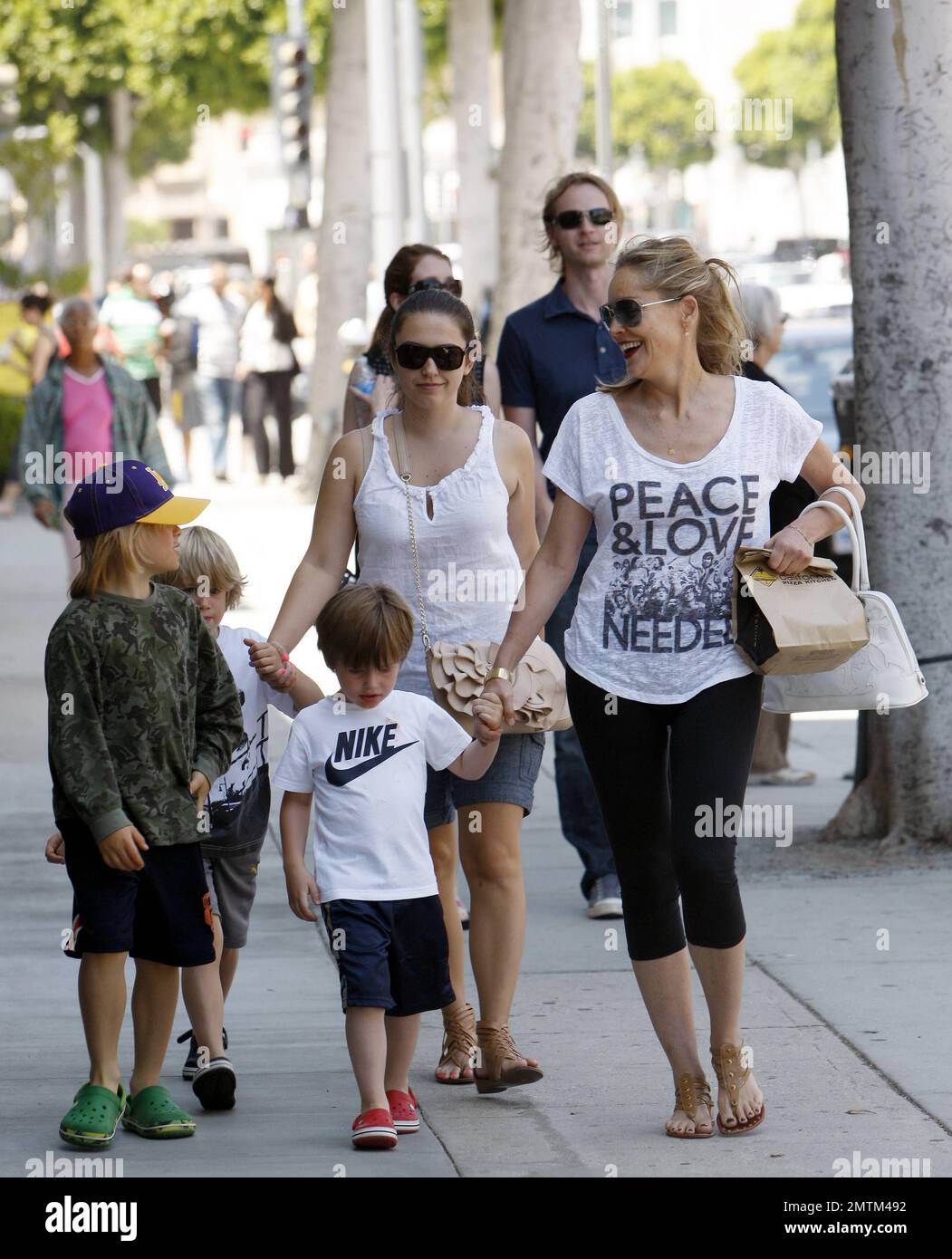 Sharon Stone and her three sons, Roan Joseph, Laird Vonne, and Quinn ...