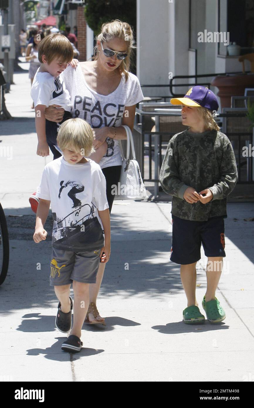 Sharon Stone and her three sons, Roan Joseph, Laird Vonne, and Quinn ...