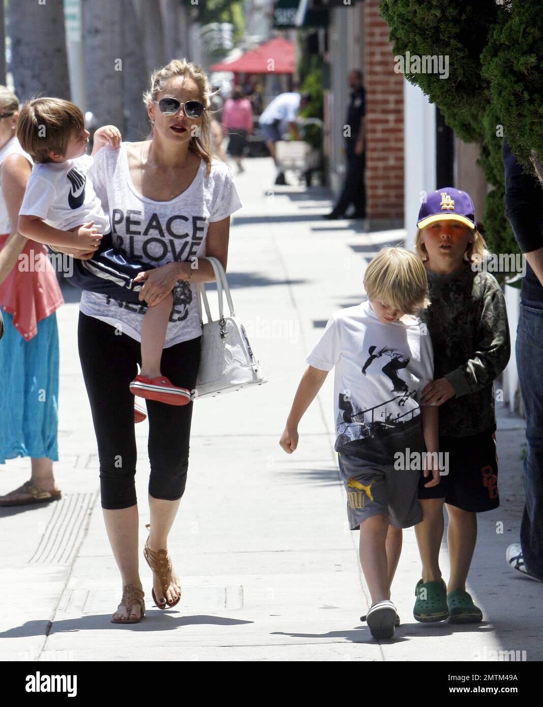 Sharon Stone and her three sons, Roan Joseph, Laird Vonne, and Quinn ...