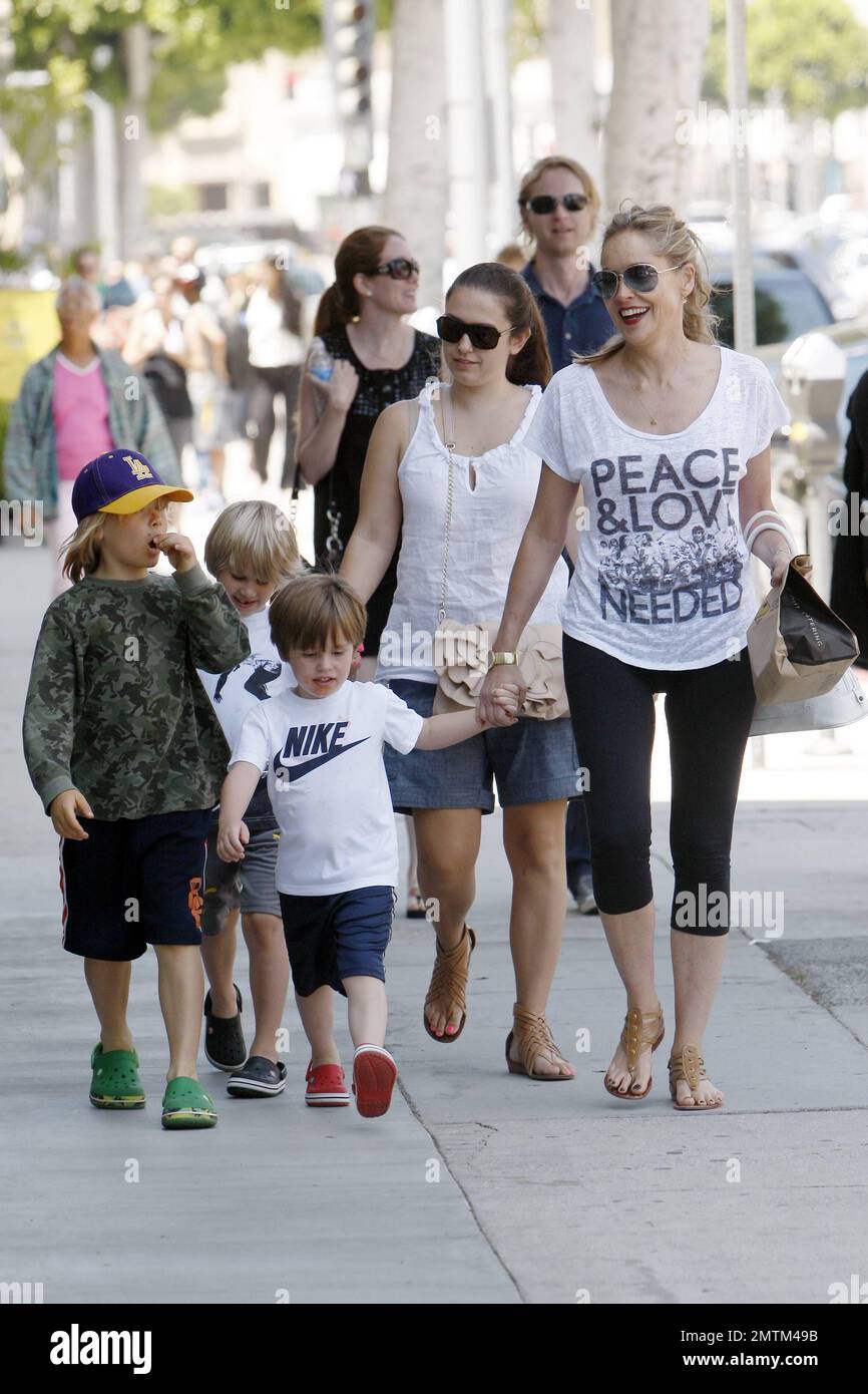 Sharon Stone and her three sons, Roan Joseph, Laird Vonne, and Quinn ...