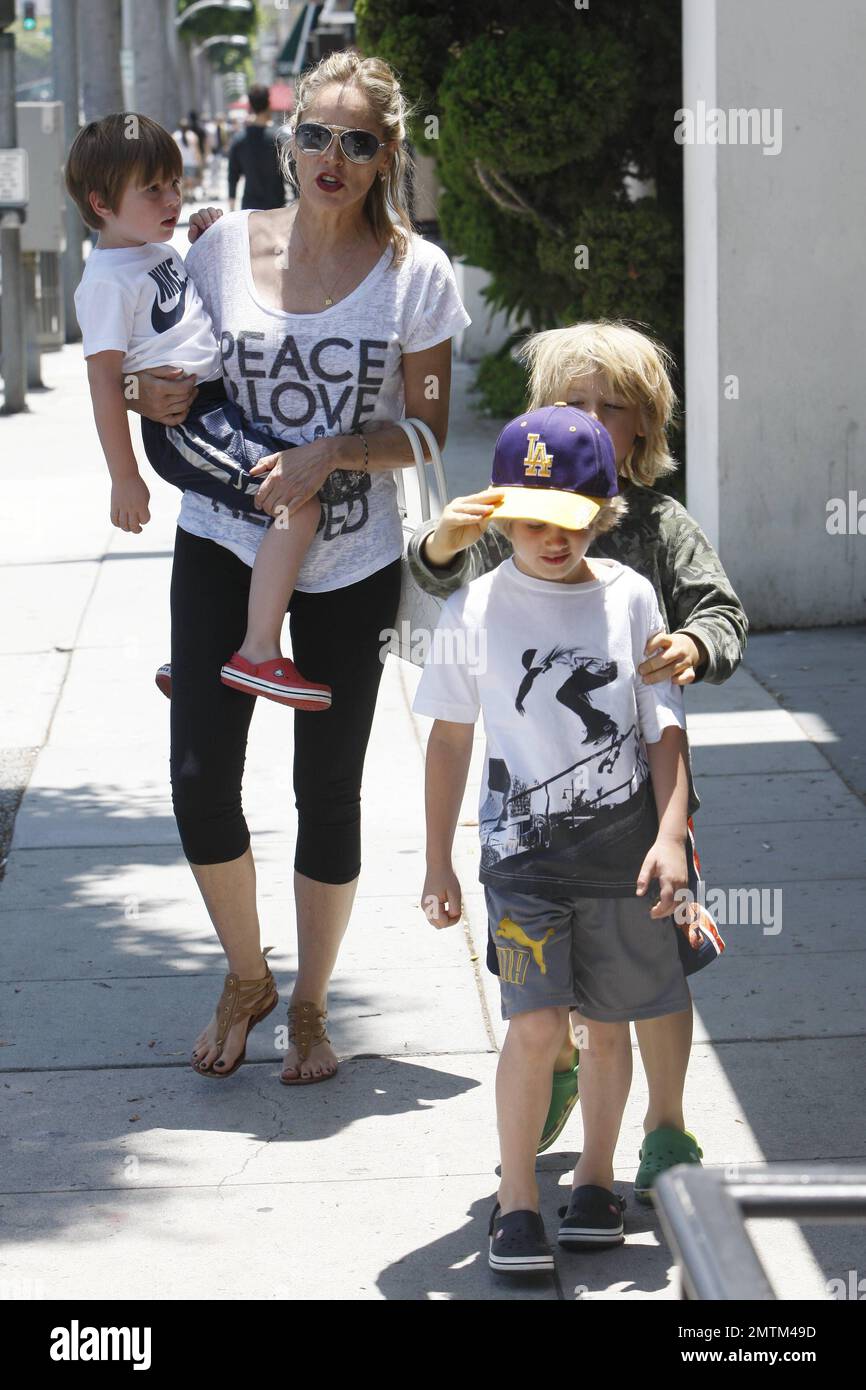 Sharon Stone and her three sons, Roan Joseph, Laird Vonne, and Quinn ...
