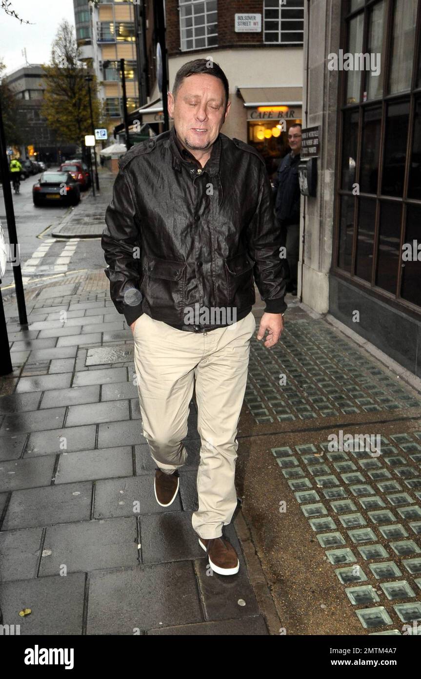 Happy Mondays singer Shaun Ryder arrives at BBC Radio 1 studios on a ...