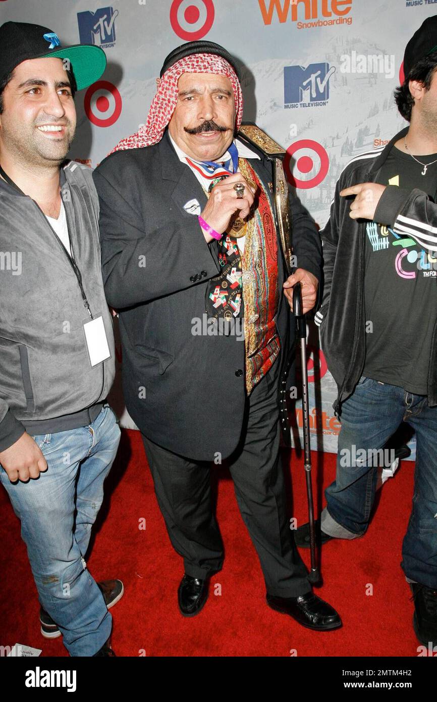 Former westling star the Iron Sheik arrives at the MTV and Ubisoft ...