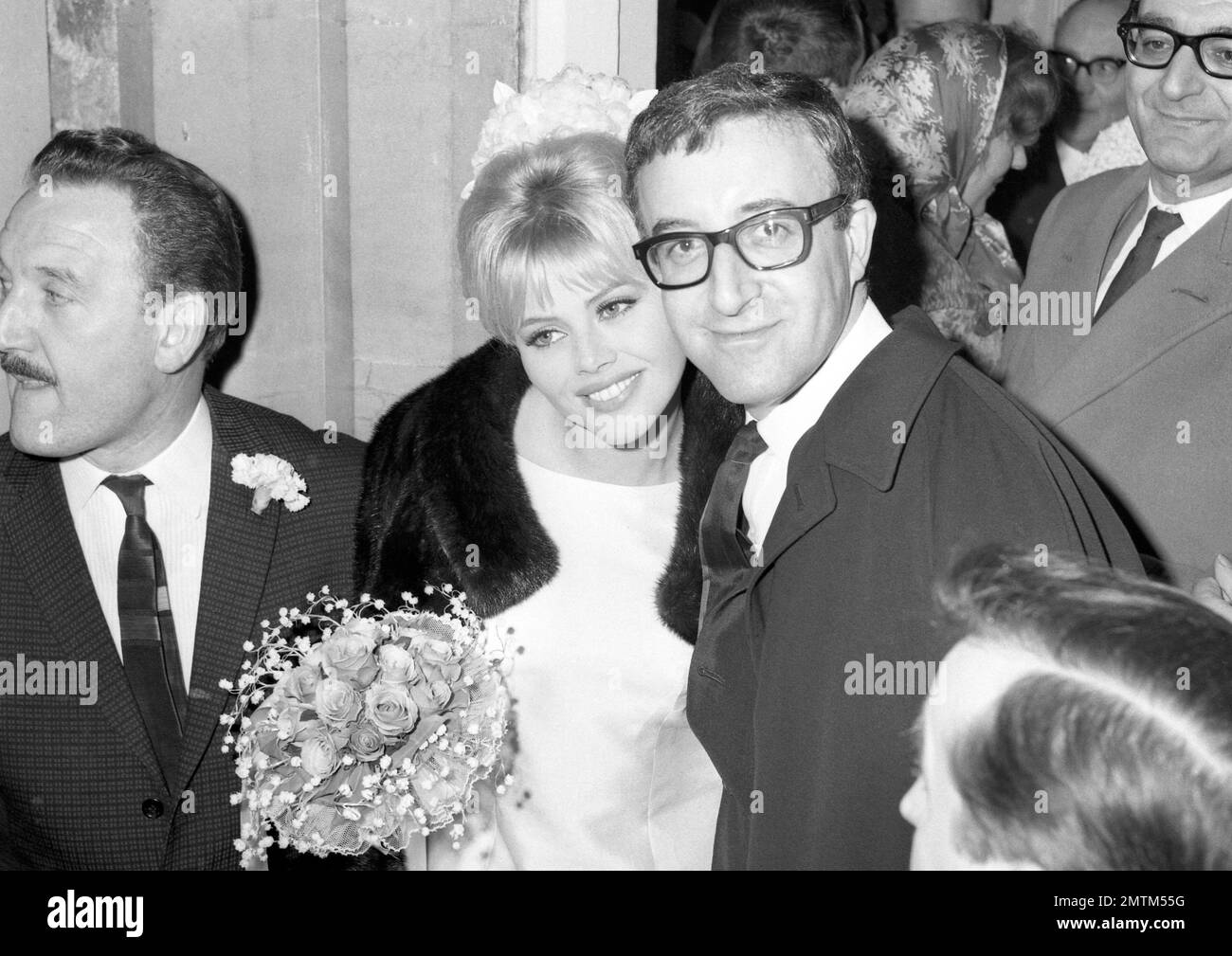 Actor Peter Sellers and his Swedish actress bride, Britt Ekland, smile ...