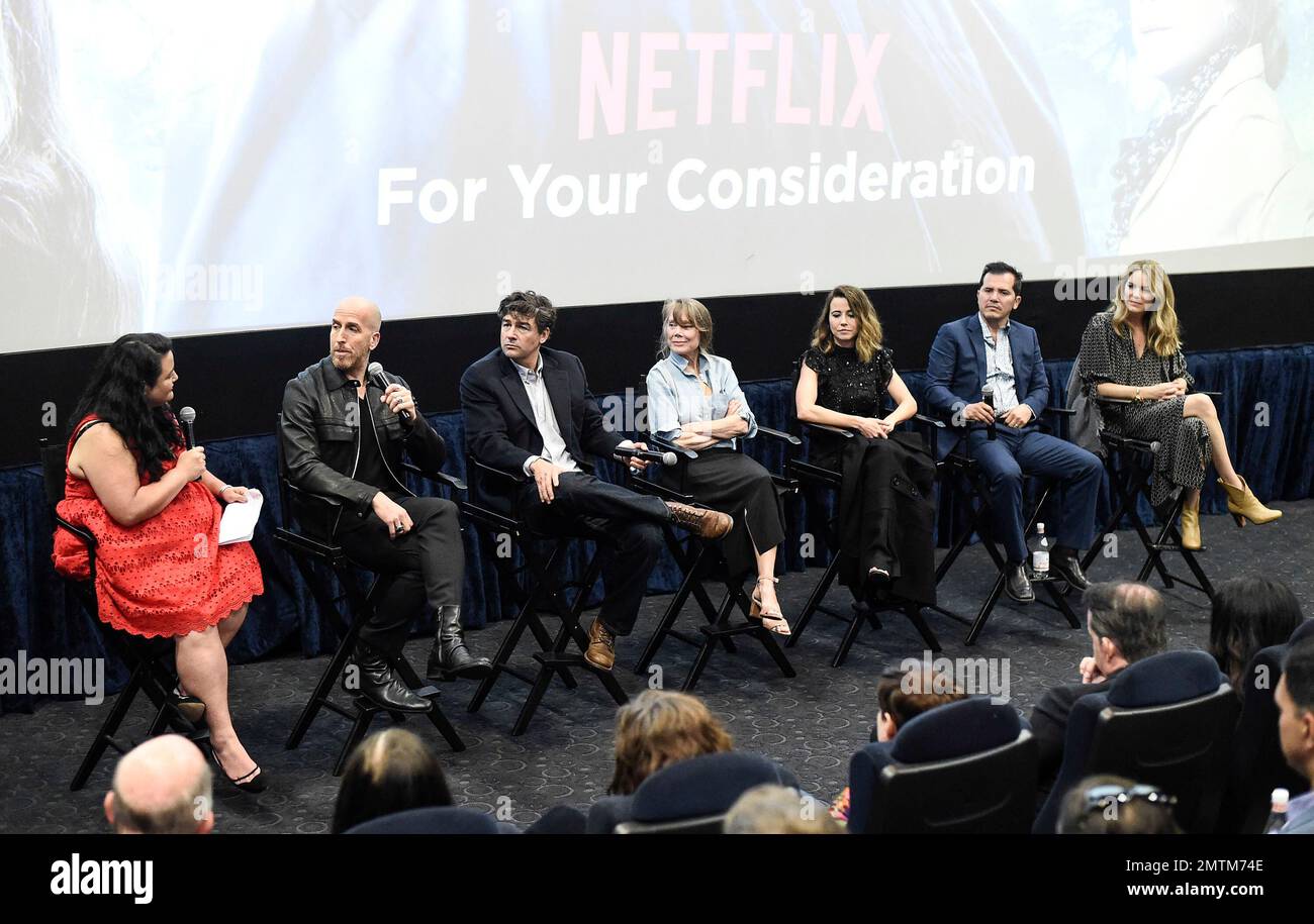 From left to right, Jenelle Riley, executive producer and writer Todd ...