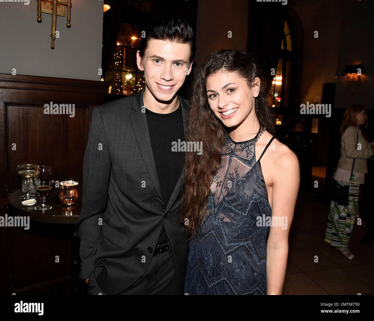 Actor Owen Teague, left, and actress Taylor Nicole Rouviere seen at the ...