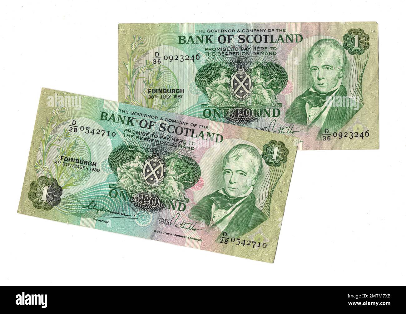 Vintage banknotes from Scotland Stock Photo - Alamy
