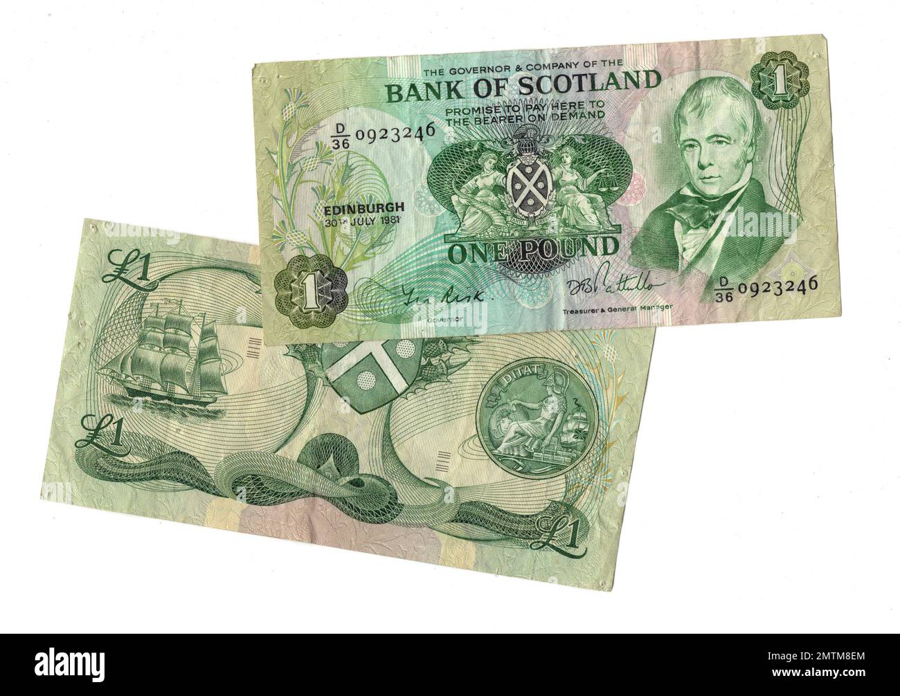 Vintage banknotes from Scotland Stock Photo - Alamy