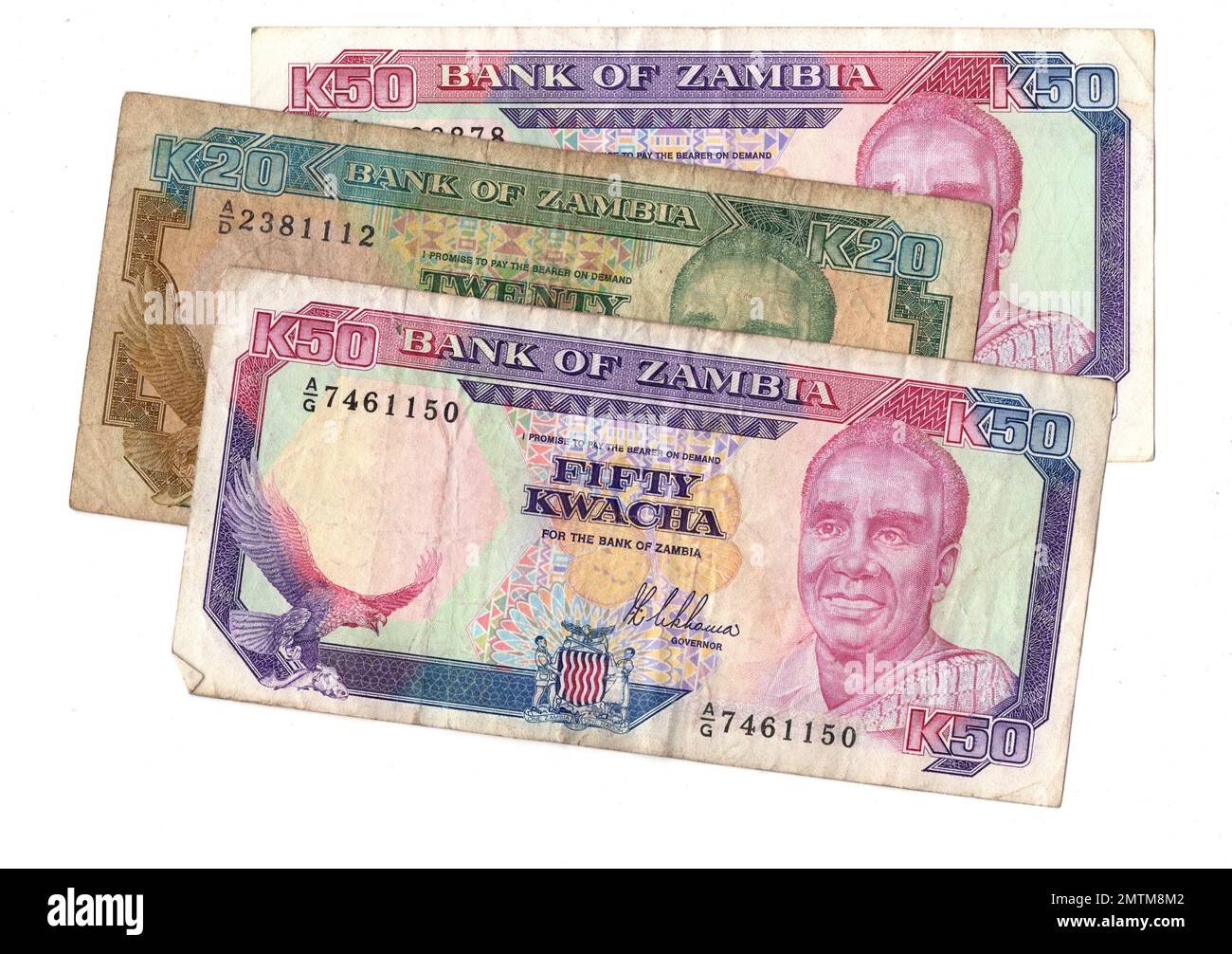 Vintage banknotes from Zambia Stock Photo - Alamy