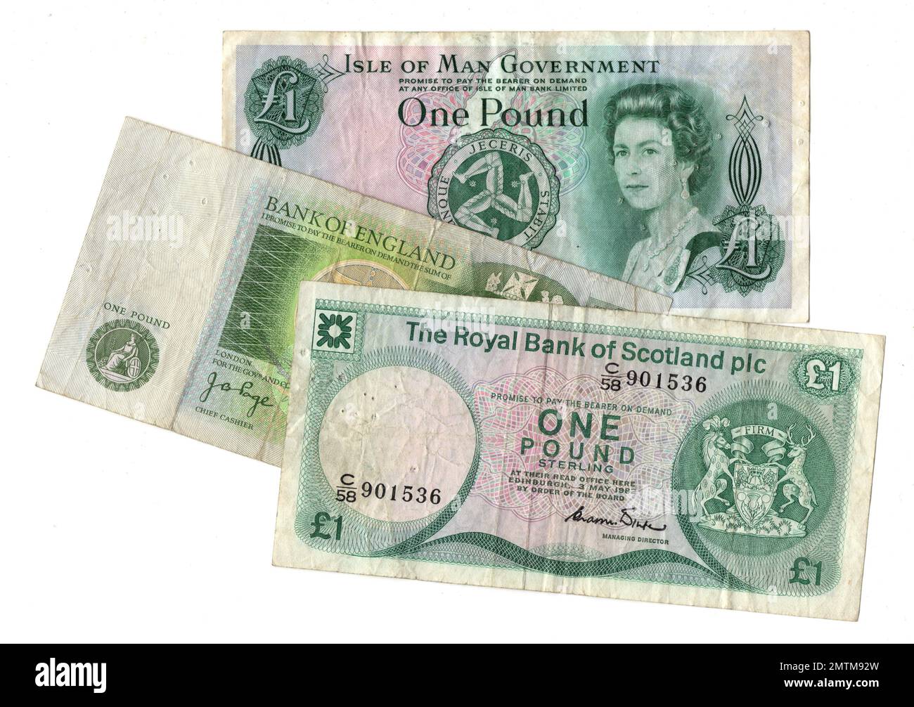 Vintage banknotes from Great Britain Stock Photo - Alamy