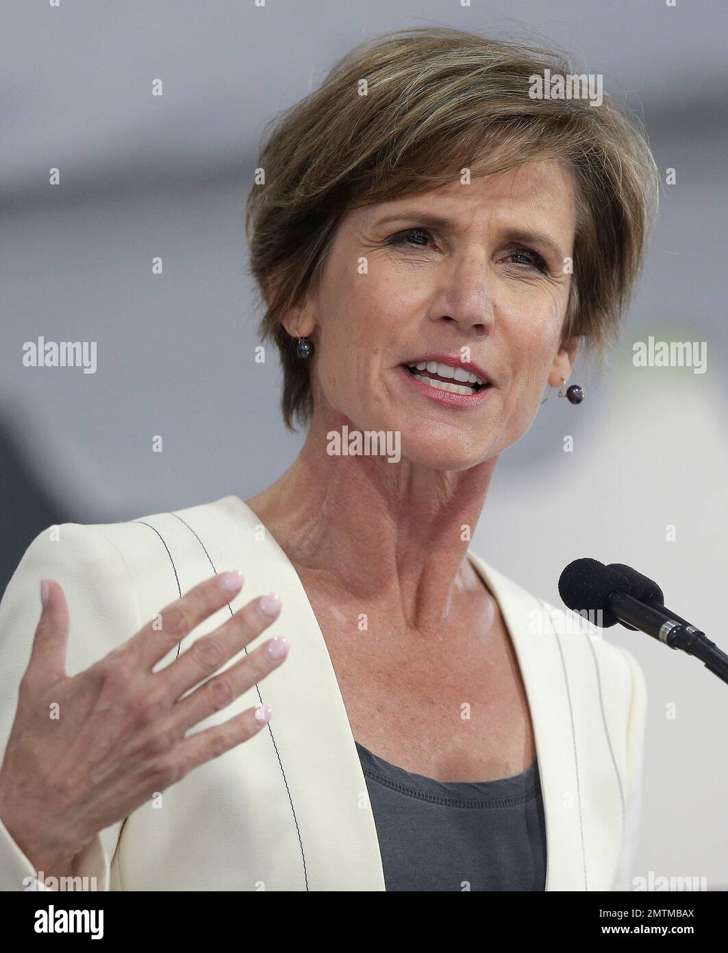 Former U.S. Deputy Attorney General Sally Yates delivers an address at ...