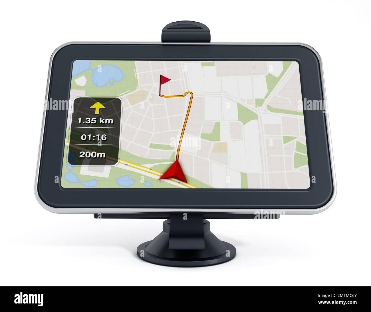 Navigation device isolated on white background. 3D illustration Stock ...