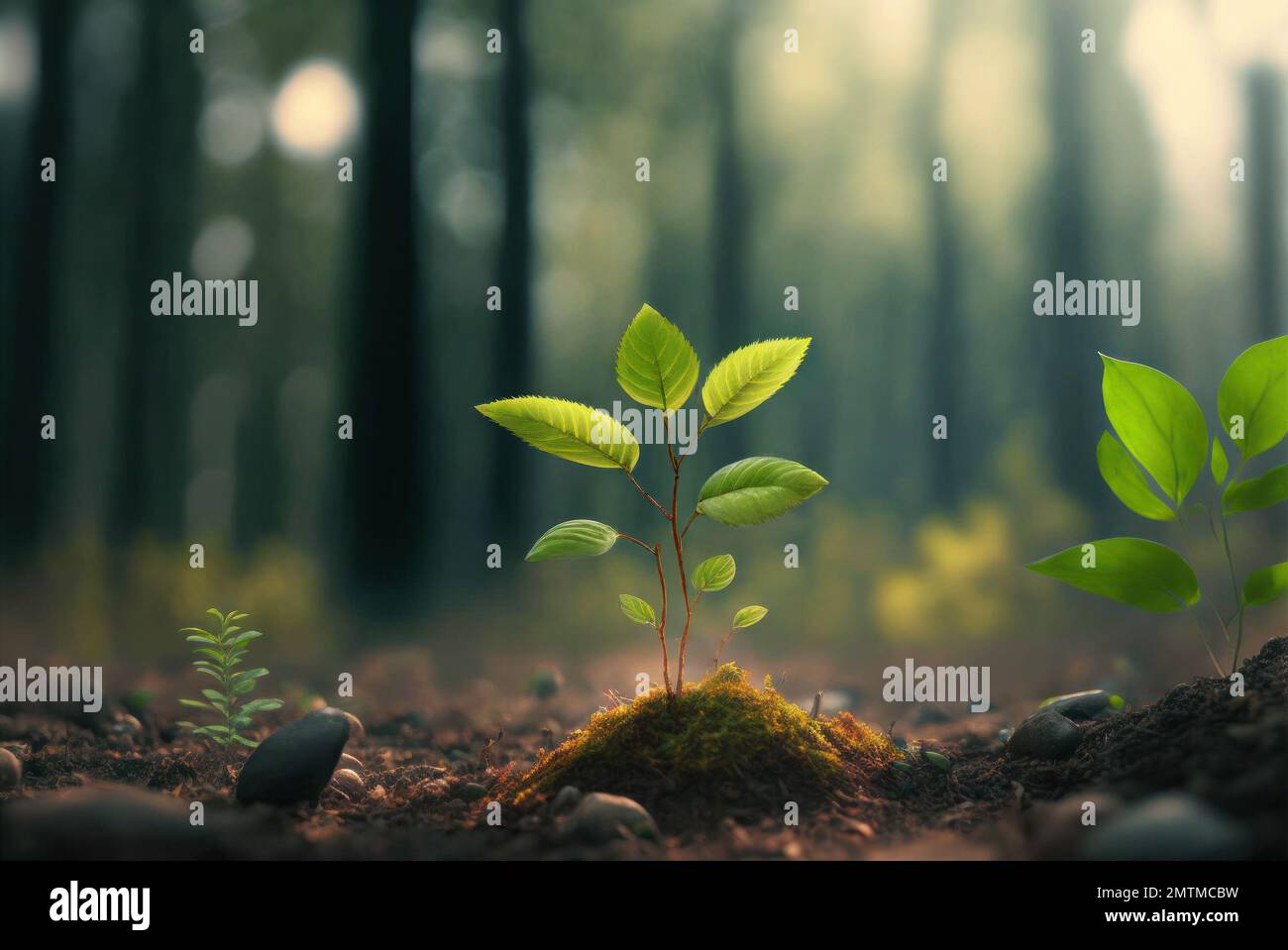 Sapling forest close up hi-res stock photography and images - Alamy
