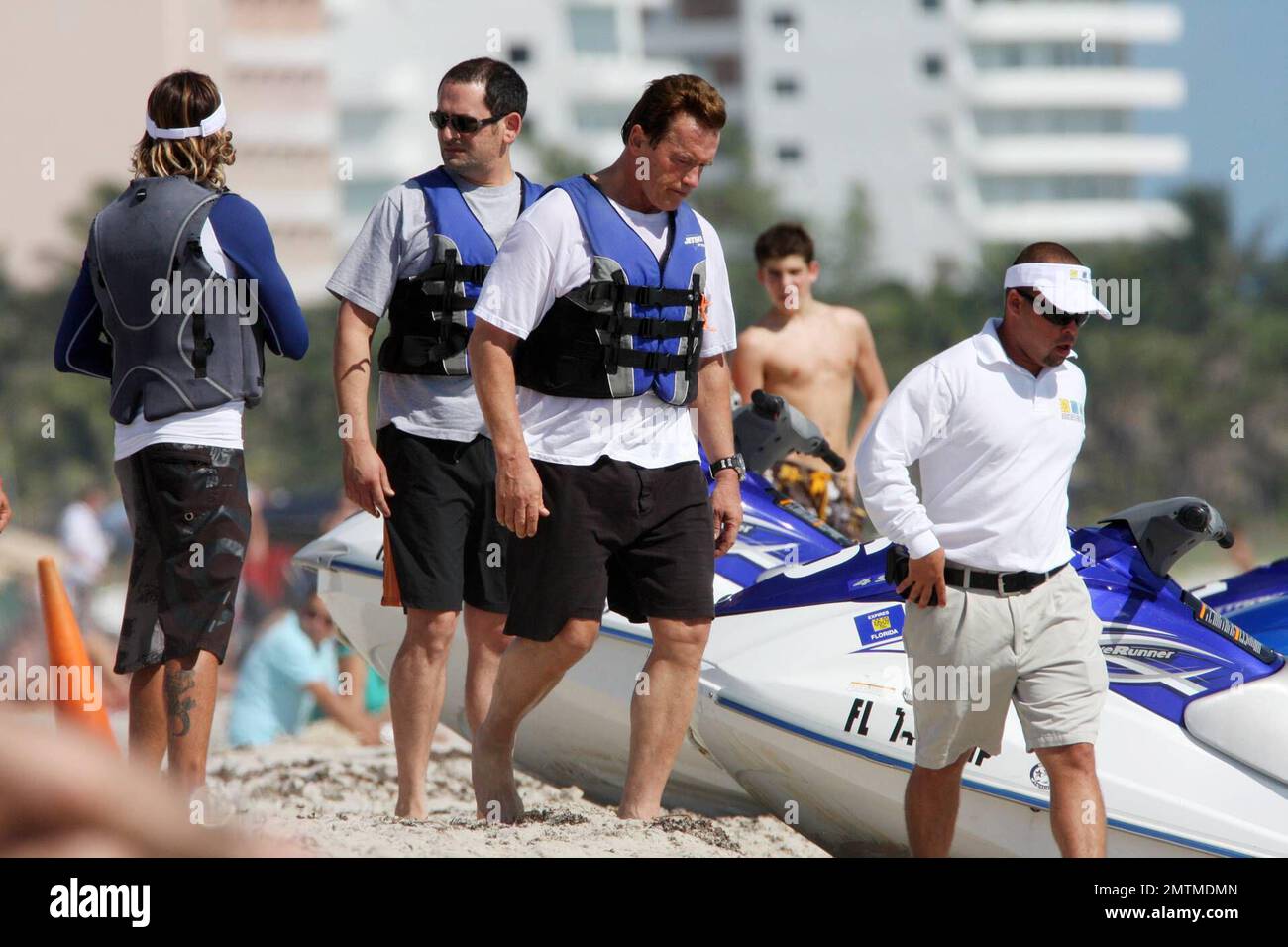Exclusive!! California Governor Arnold Schwarzenegger takes a jetski ...