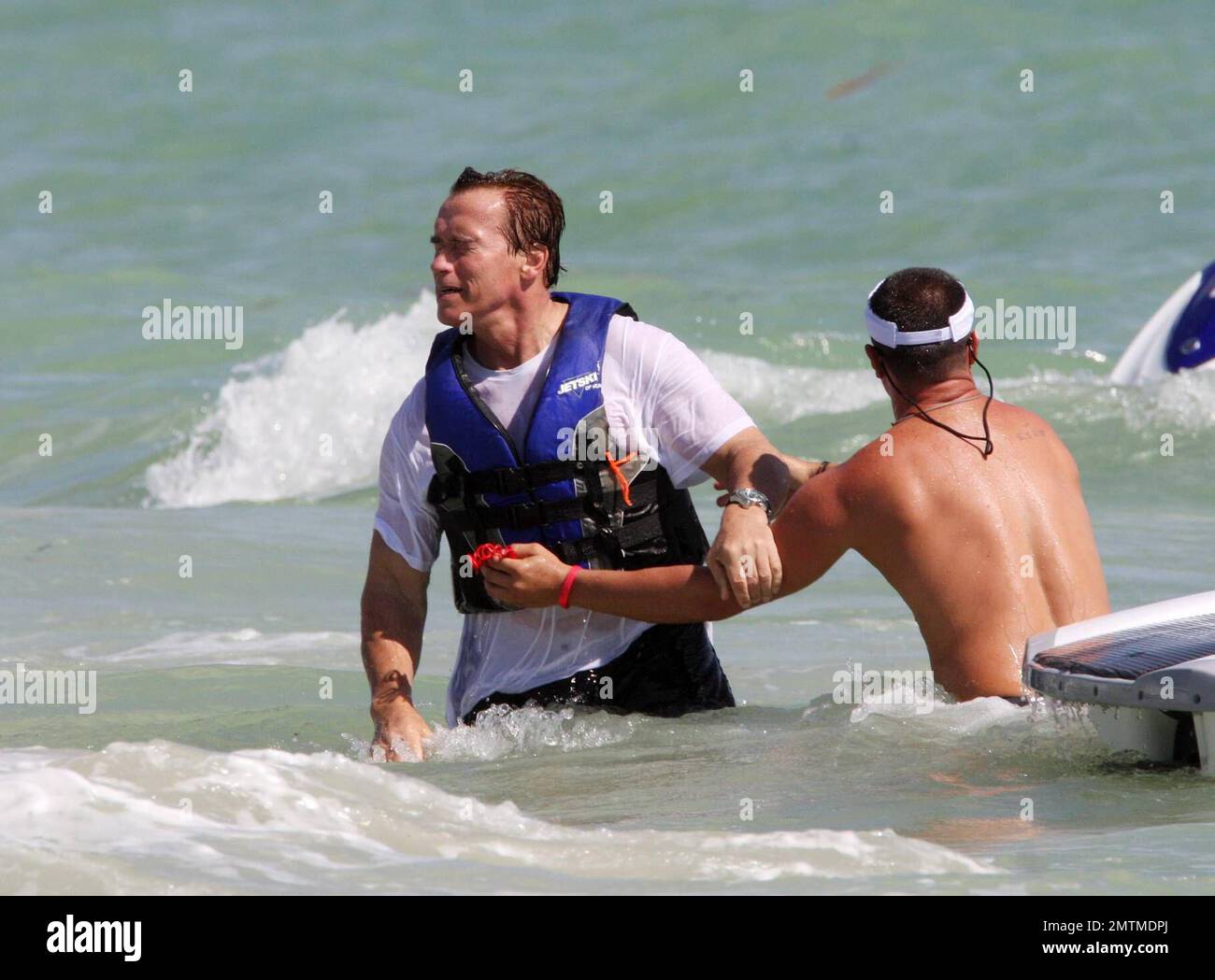 Exclusive!! California Governor Arnold Schwarzenegger takes a jetski ...