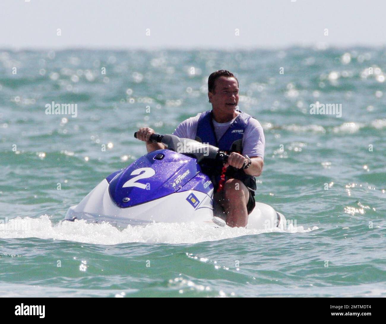 Exclusive!! California Governor Arnold Schwarzenegger takes a jetski ...