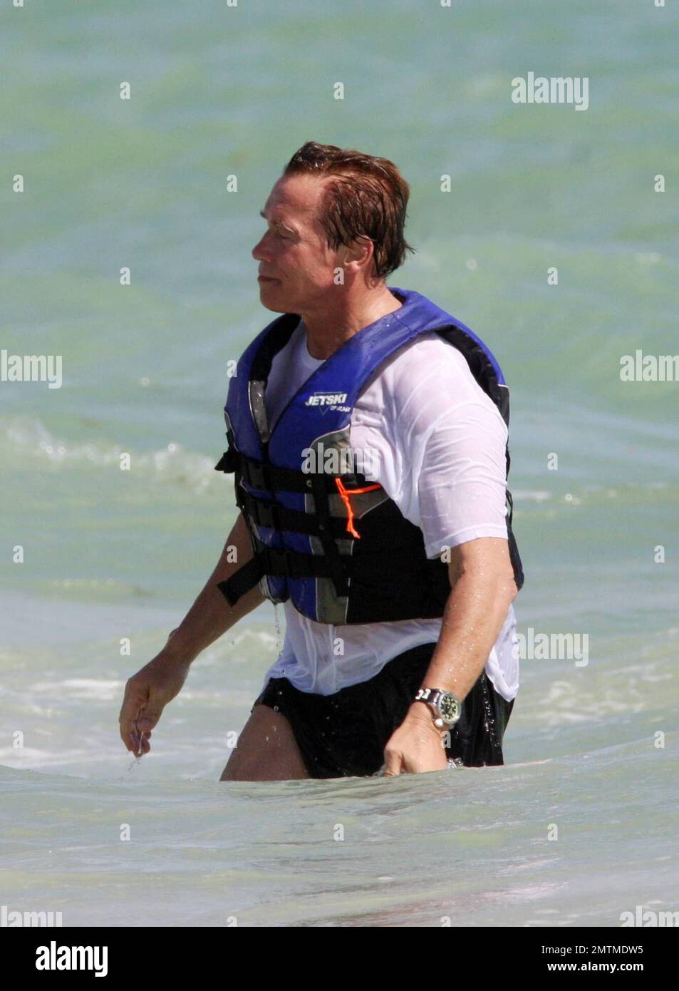 Exclusive!! California Governor Arnold Schwarzenegger takes a jetski ...