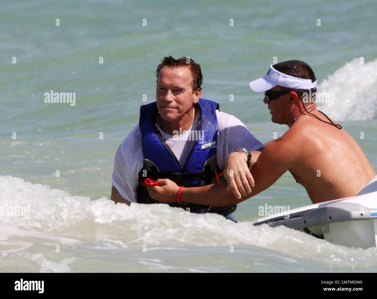 Exclusive!! California Governor Arnold Schwarzenegger takes a jetski ...