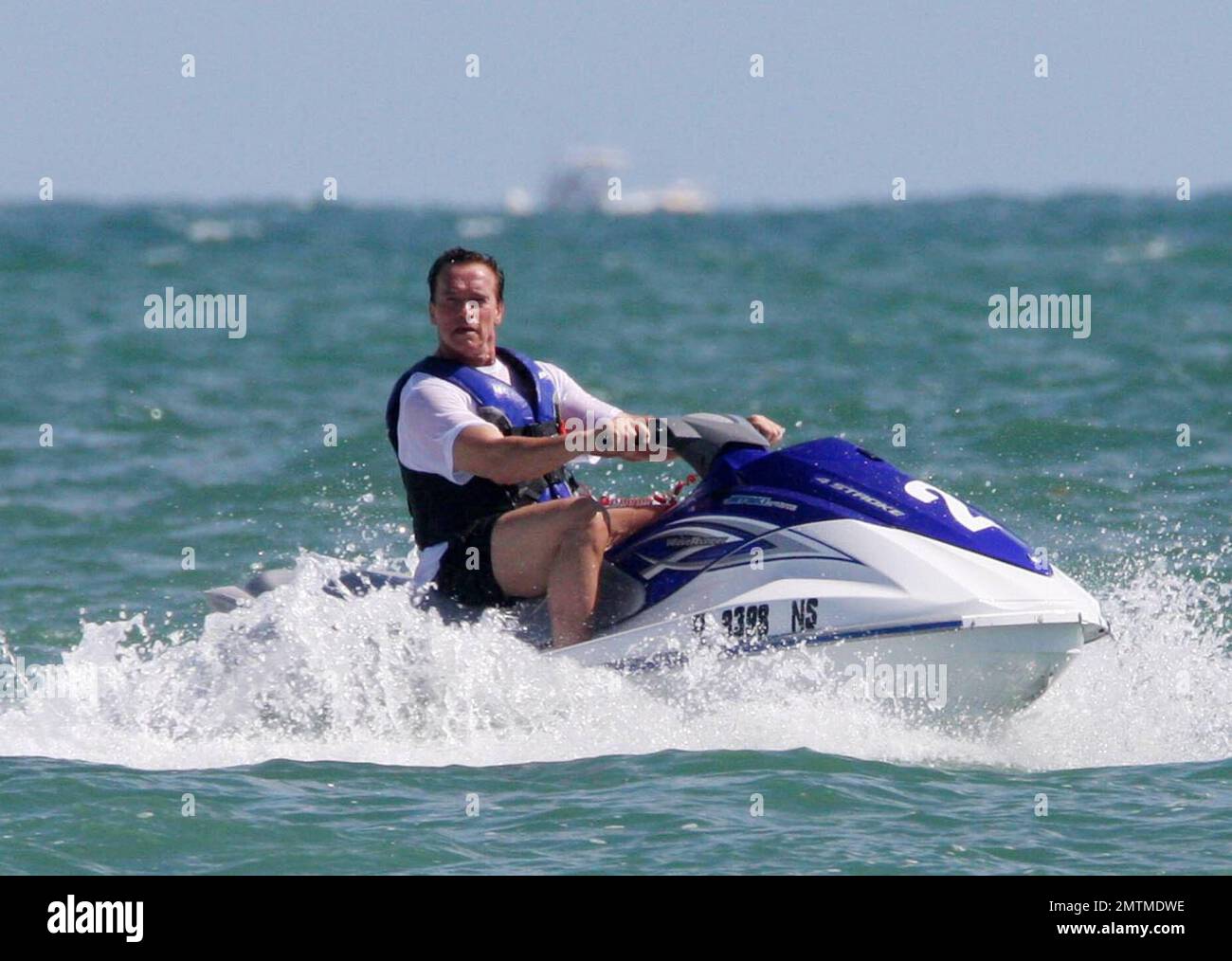 Exclusive!! California Governor Arnold Schwarzenegger takes a jetski ...