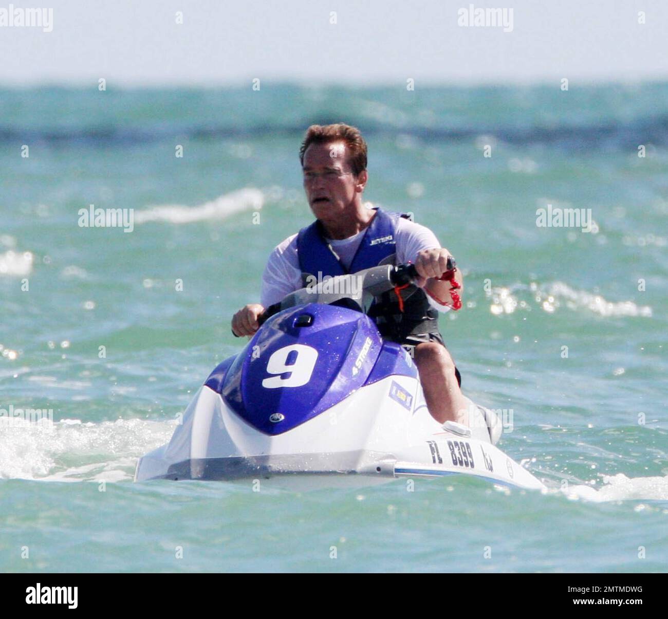Exclusive!! California Governor Arnold Schwarzenegger takes a jetski ...