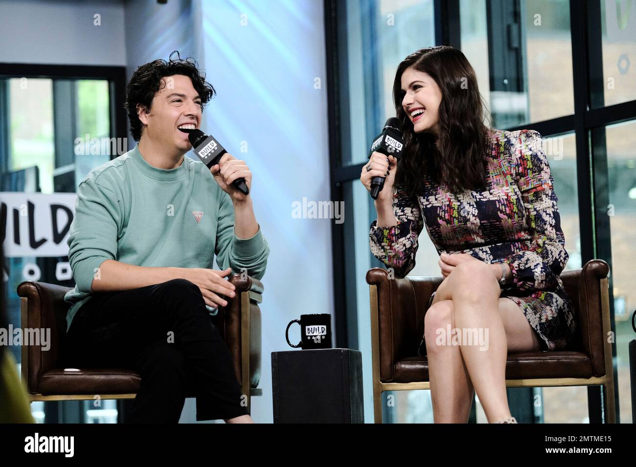 Actors Jon Bass, left, and Alexandra Daddario participate in the BUILD ...