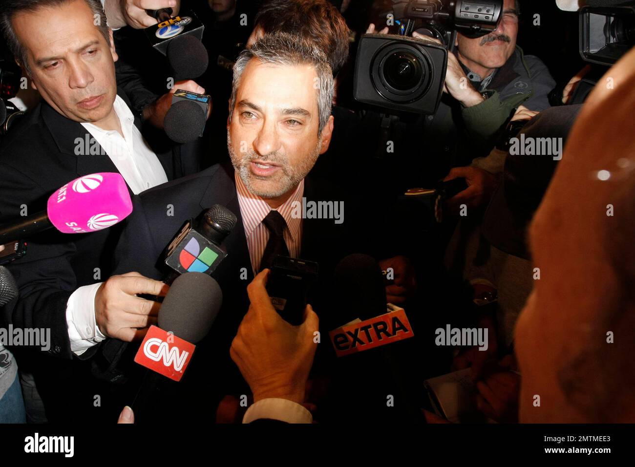 Charlie Sheen's attorney Mark Gross speaks to media outside of Sheen's ...