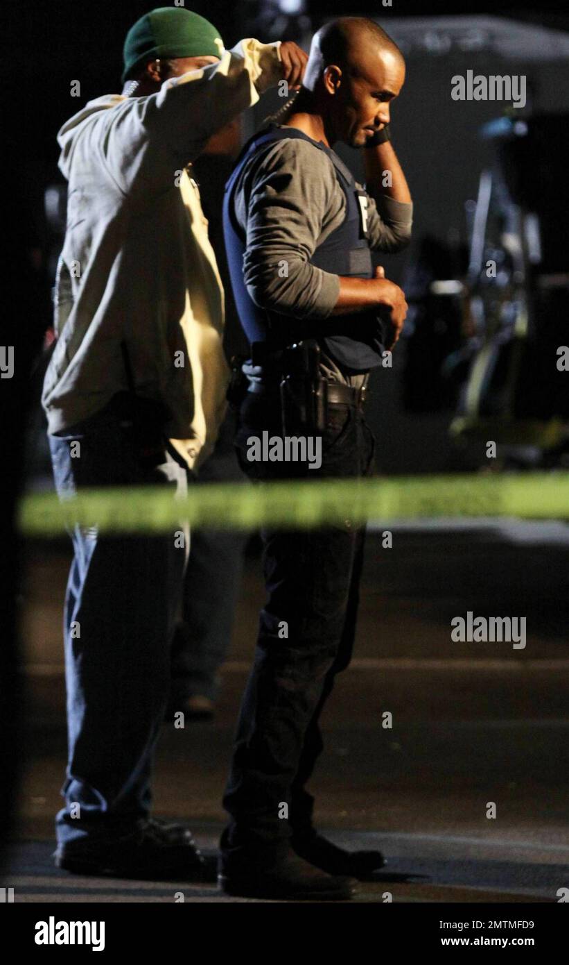 EXCLUSIVE!! Actor Shemar Moore on location shooting an episode of ...