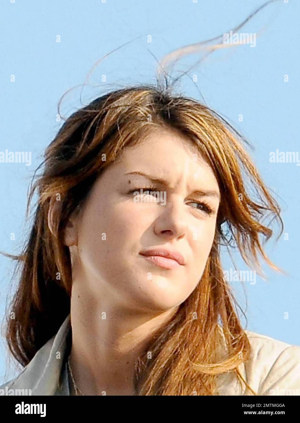 Shenae Grimes films a scene for "90210" on set in Los Angeles, CA. 8/20 ...