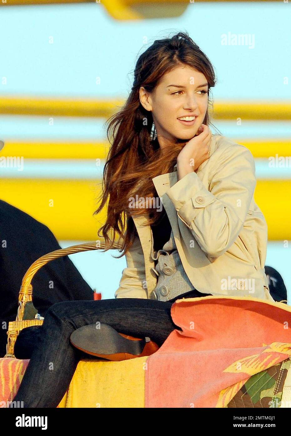Shenae Grimes films a scene for "90210" on set in Los Angeles, CA. 8/20 ...