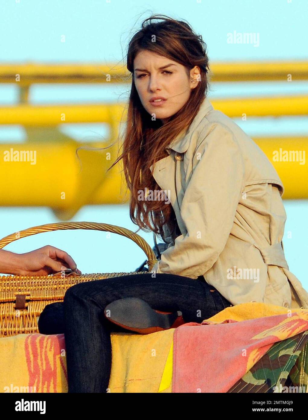 Shenae Grimes films a scene for "90210" on set in Los Angeles, CA. 8/20 ...